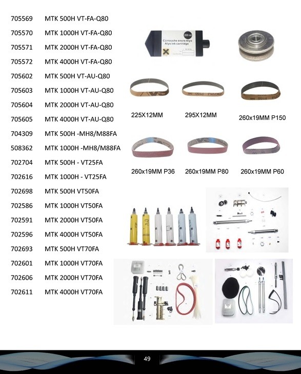 Auto Cutter Parts MTK 500H VT50FA 2X7 Spare Parts PN 702698 Maintenance Kit